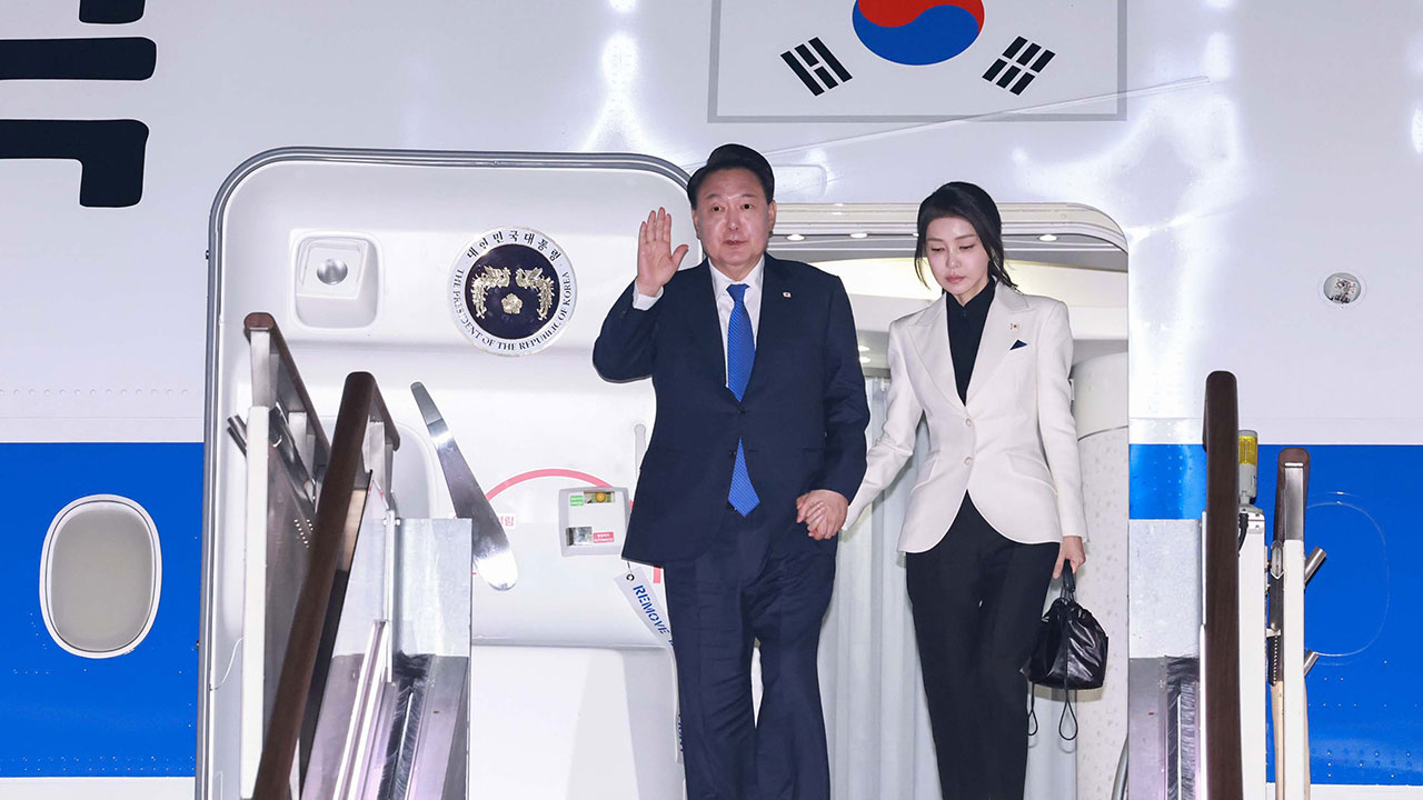 윤 대통령 미국 순방 마치고 귀국대통령실 안보 강화 평가