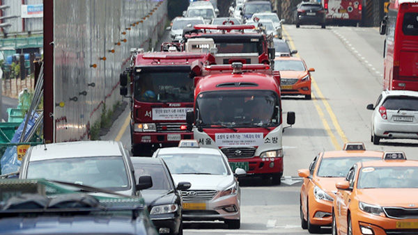 세종소방본부 긴급자동차 양보 의무 위반차량 적발