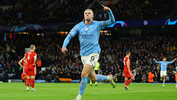 '홀란 쐐기골' 맨시티, 뮌헨 3-0 격파‥UCL 8강 1차전 승리