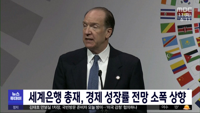 세계은행 총재 경제 성장률 전망 소폭 상향